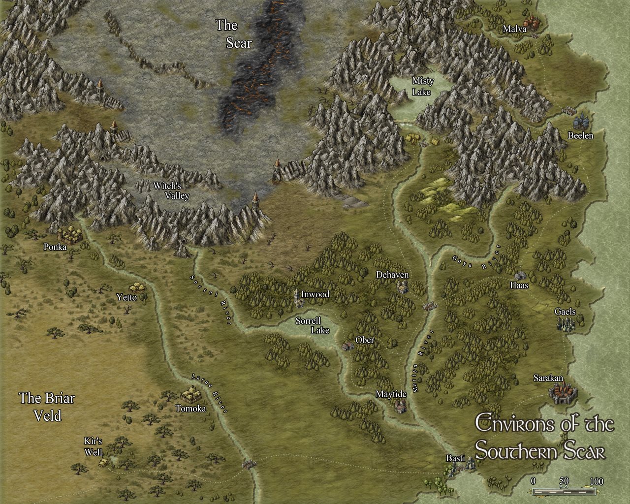 Browse Maps - Southern Scar Environs - ProFantasy Community Atlas